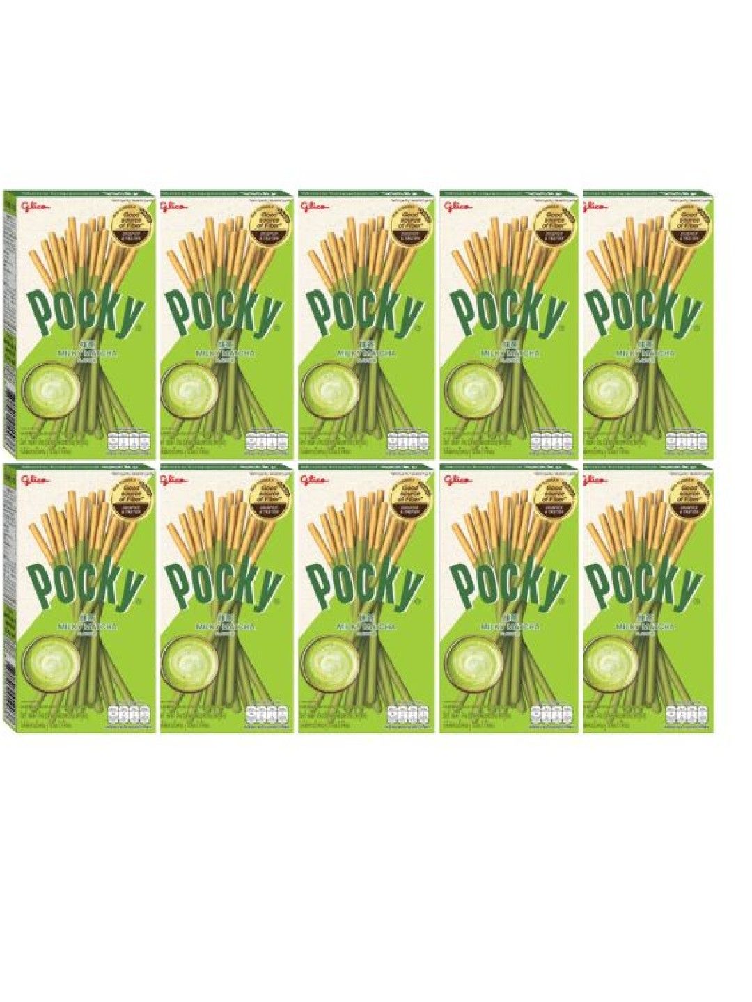 Pocky Milky Matcha Biscuit Sticks (Bundle of 10) | edamama